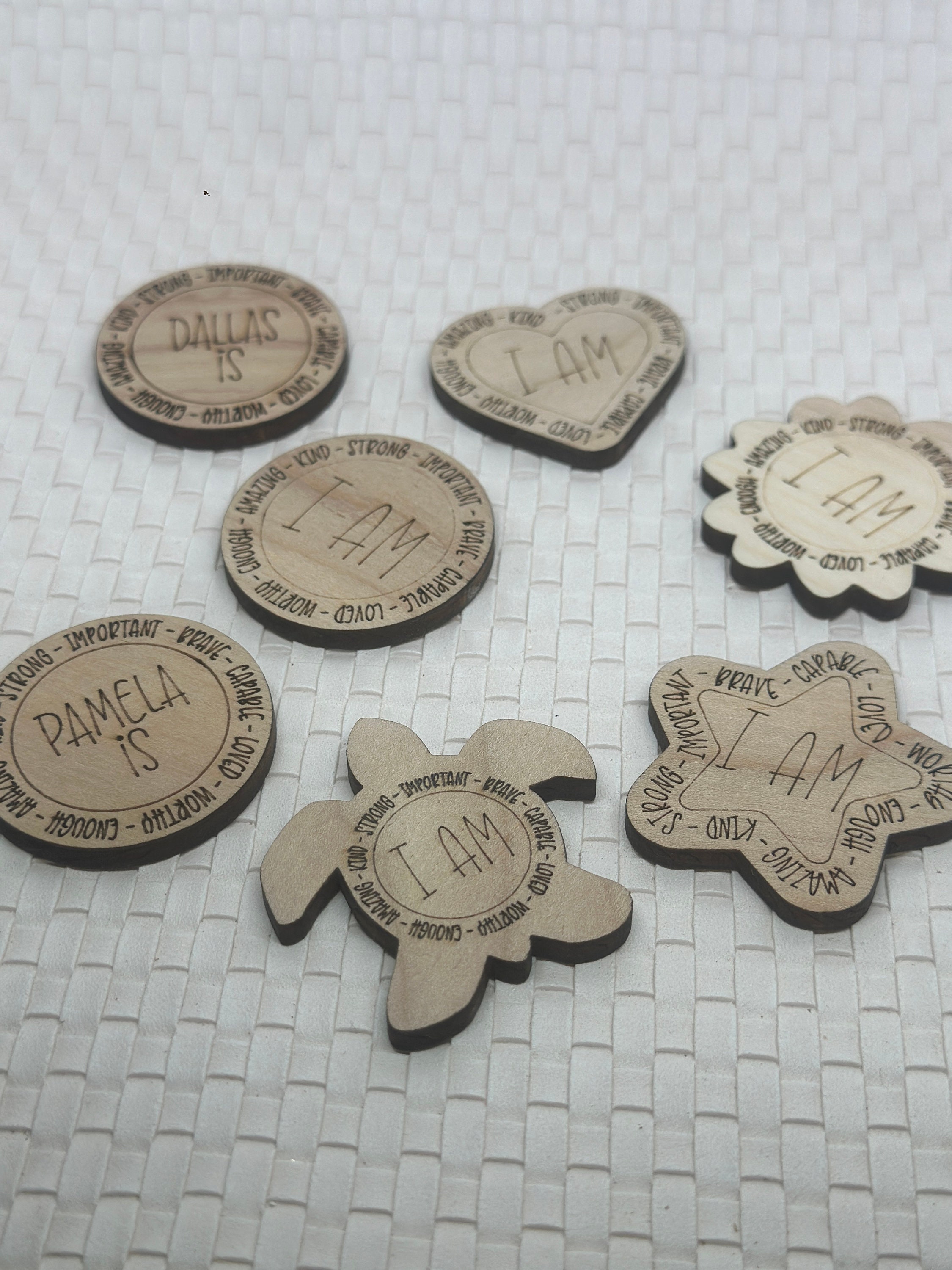 I Am Affirmation Coin Laser SVG, Token for Valentines Day, Engraved ...