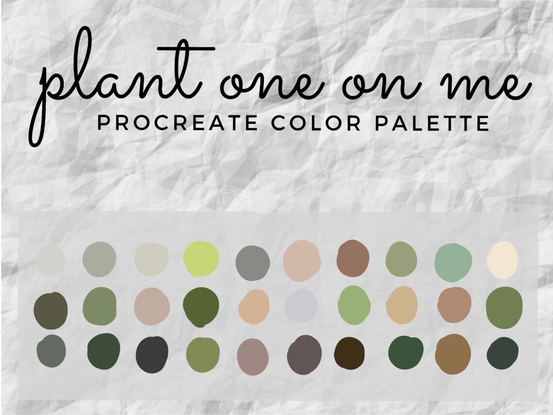 Plant One on Me Procreate Color Palette | Procreate Palette | Color ...