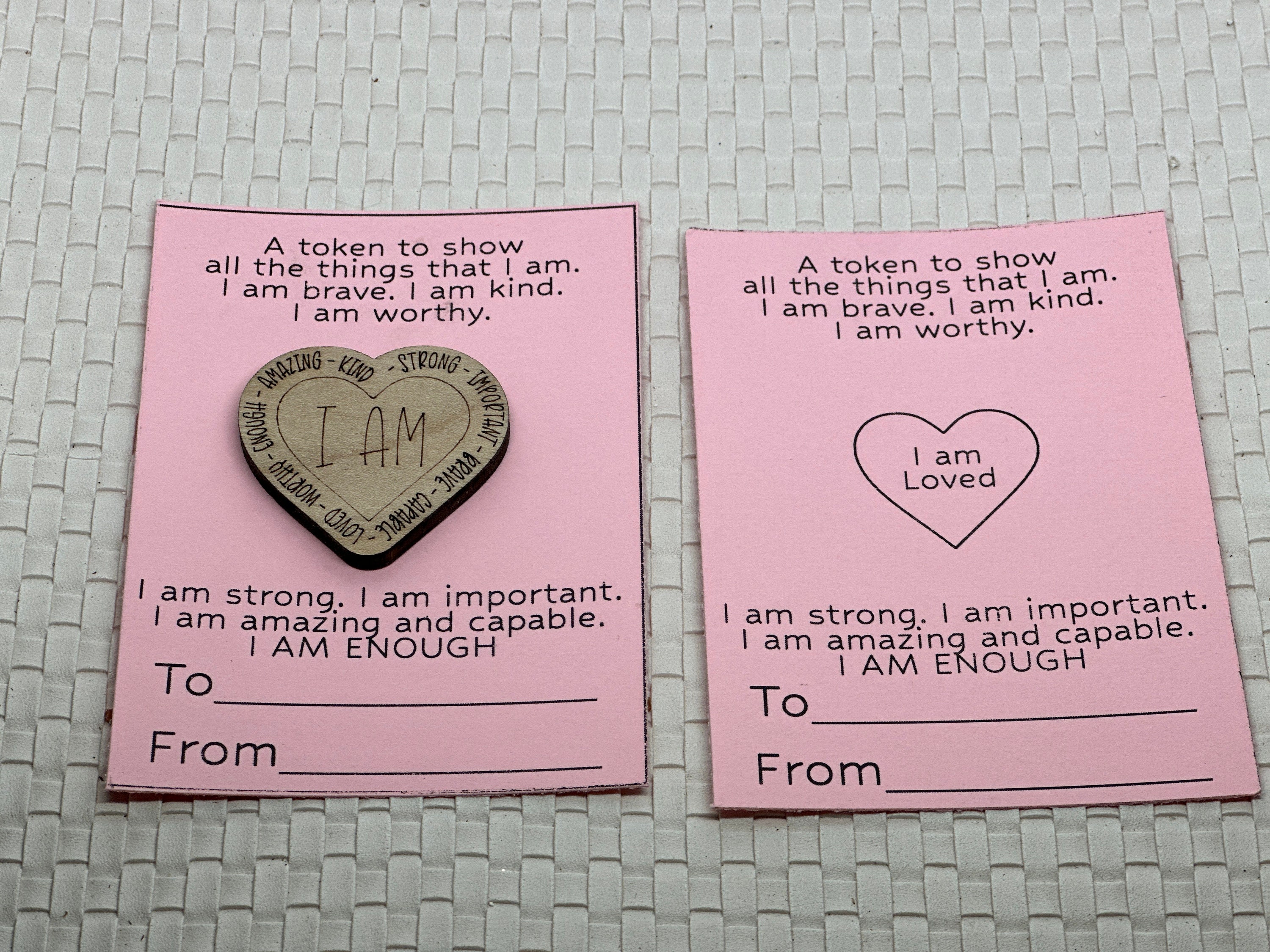 I Am Affirmation Coin Laser SVG, Token for Valentines Day, Engraved ...