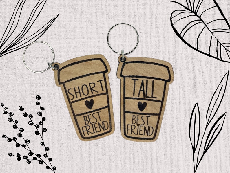 Best Friends Keychain Laser Cut File Keychain Svg Laser Keychain Svg ...