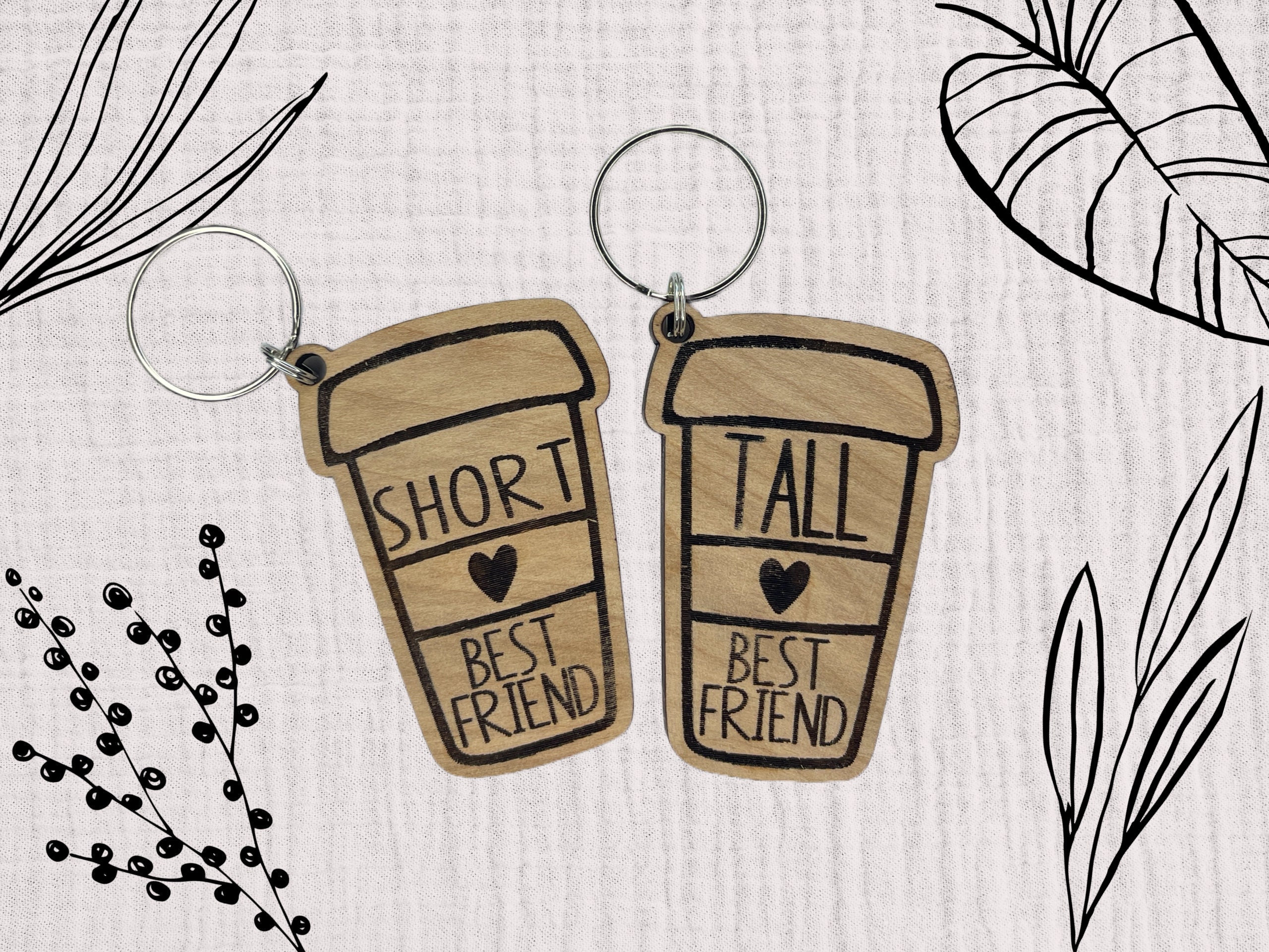 Best Friends Keychain Laser Cut File | Keychain Svg | Laser Keychain ...