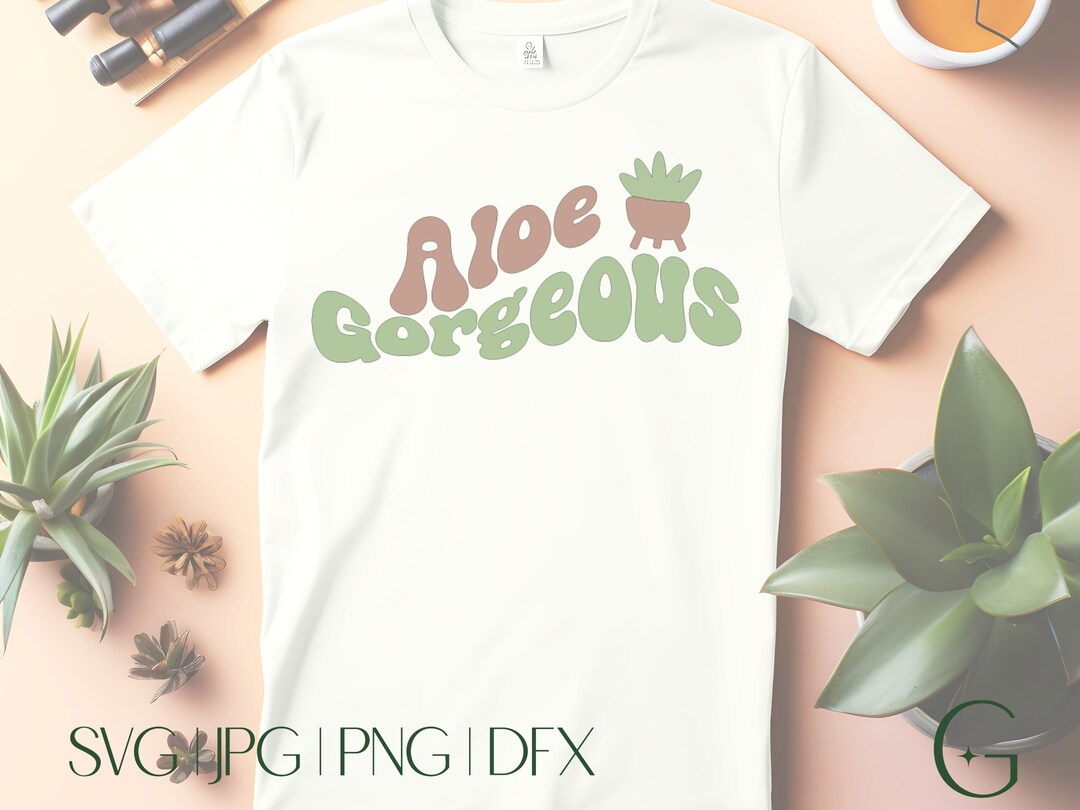 Retro Aloe Gorgeous SVG, Succulent Cut File, Plant Lady Jpg, Png ...