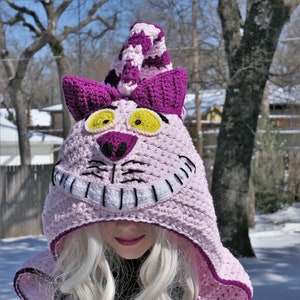 Cheshire Cat Crocheted Hood | Hat | Alice in Wonderland |fandom ...