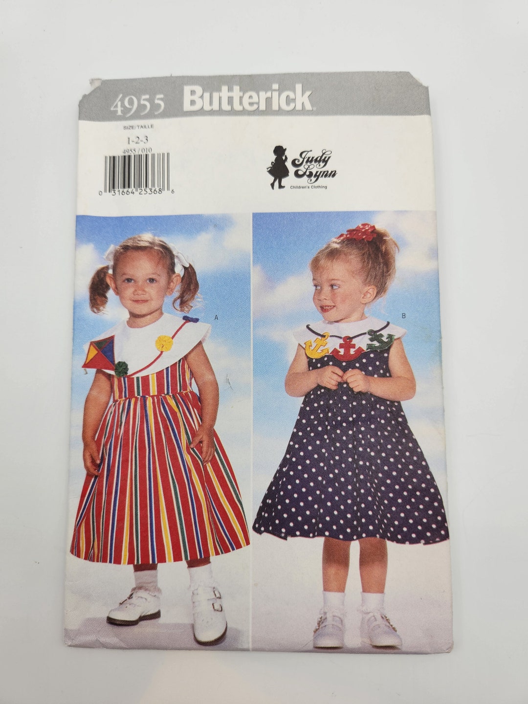 Butterick Sewing Pattern 4955 Kids/toddler Dress Sizes 1, 2, 3 Uncut ...