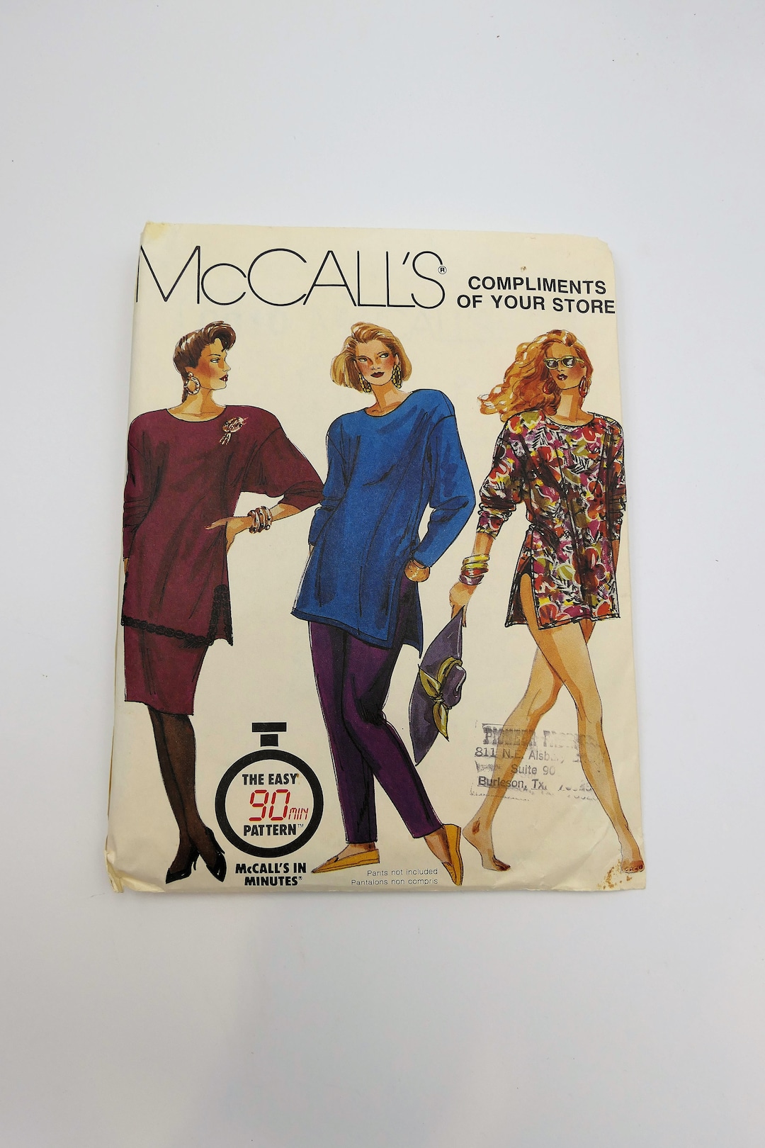 Vintage 80s Mccall's Sewing Pattern: Tunic and Skirt, Sizes 10-20 - Etsy
