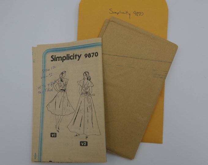 SIMPLICITY 9870 Sewing Pattern Ruffle Dress SIZE 12 Uncut Pattern FF ...