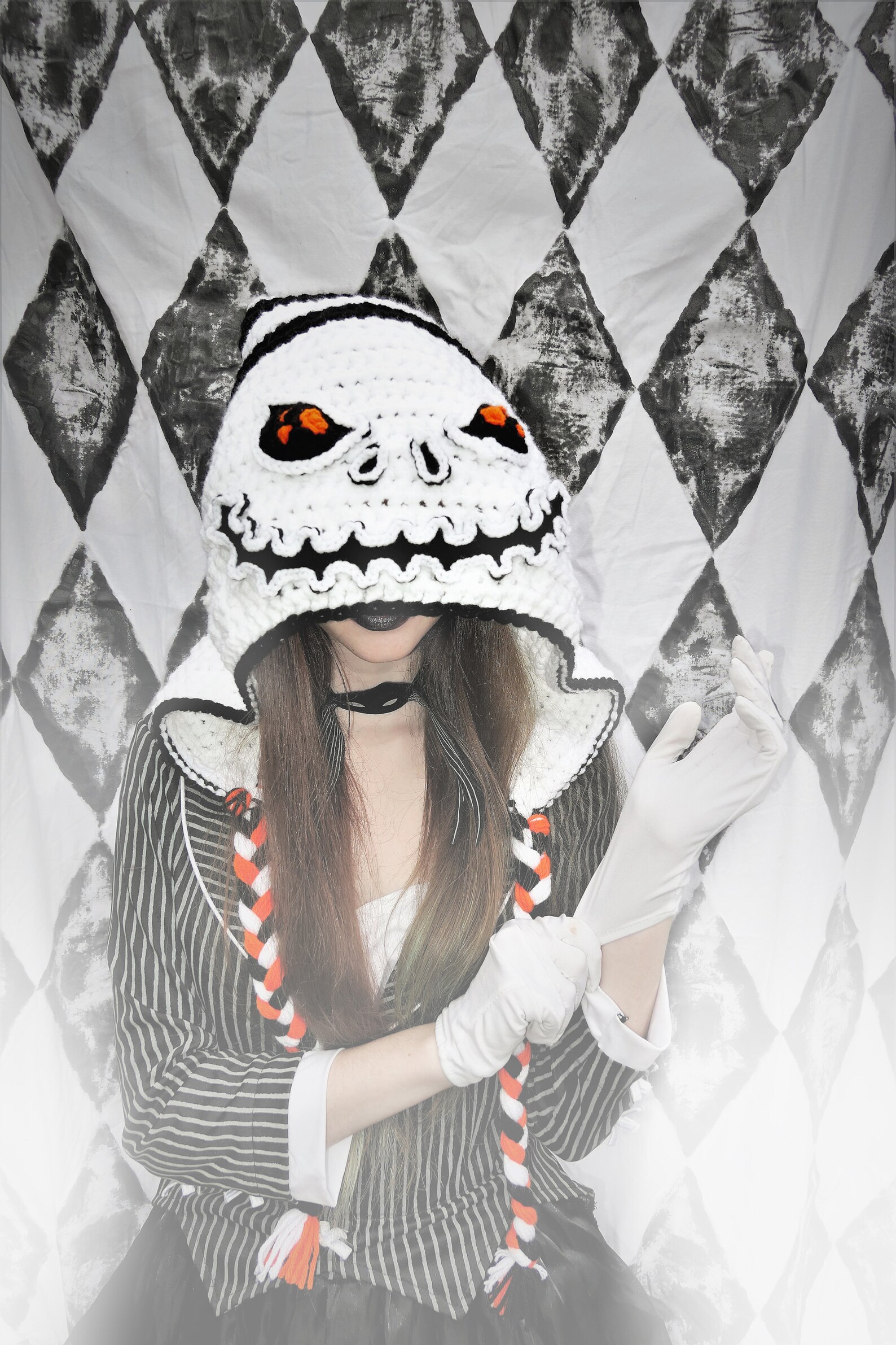 Skeleton Crochet Winter Hood/ Warm Hat Cosplay/ Costume/ | Etsy