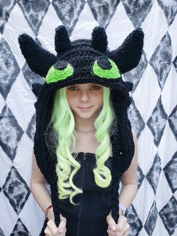 Dragon Crocheted Hood Cosplay Yarn Hat Beanie Cap | Etsy