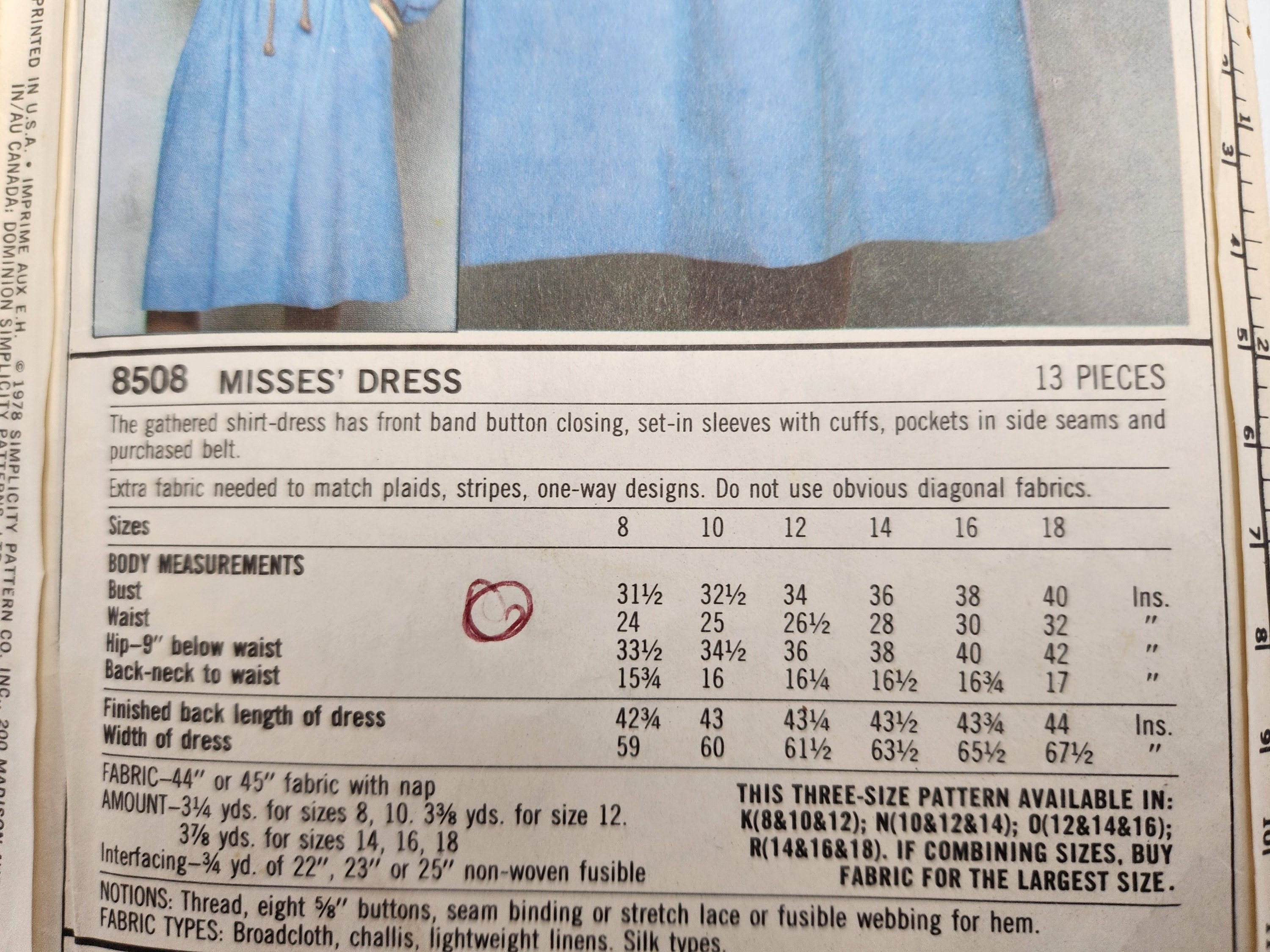 Simplicity Dress Sewing Pattern 8505 long Sleeve Dress - Etsy