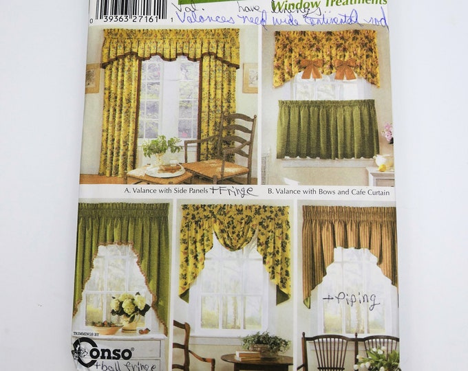 Simplicity Sewing Pattern 5318 Classic Valance Curtain Sewing Pattern 5 ...