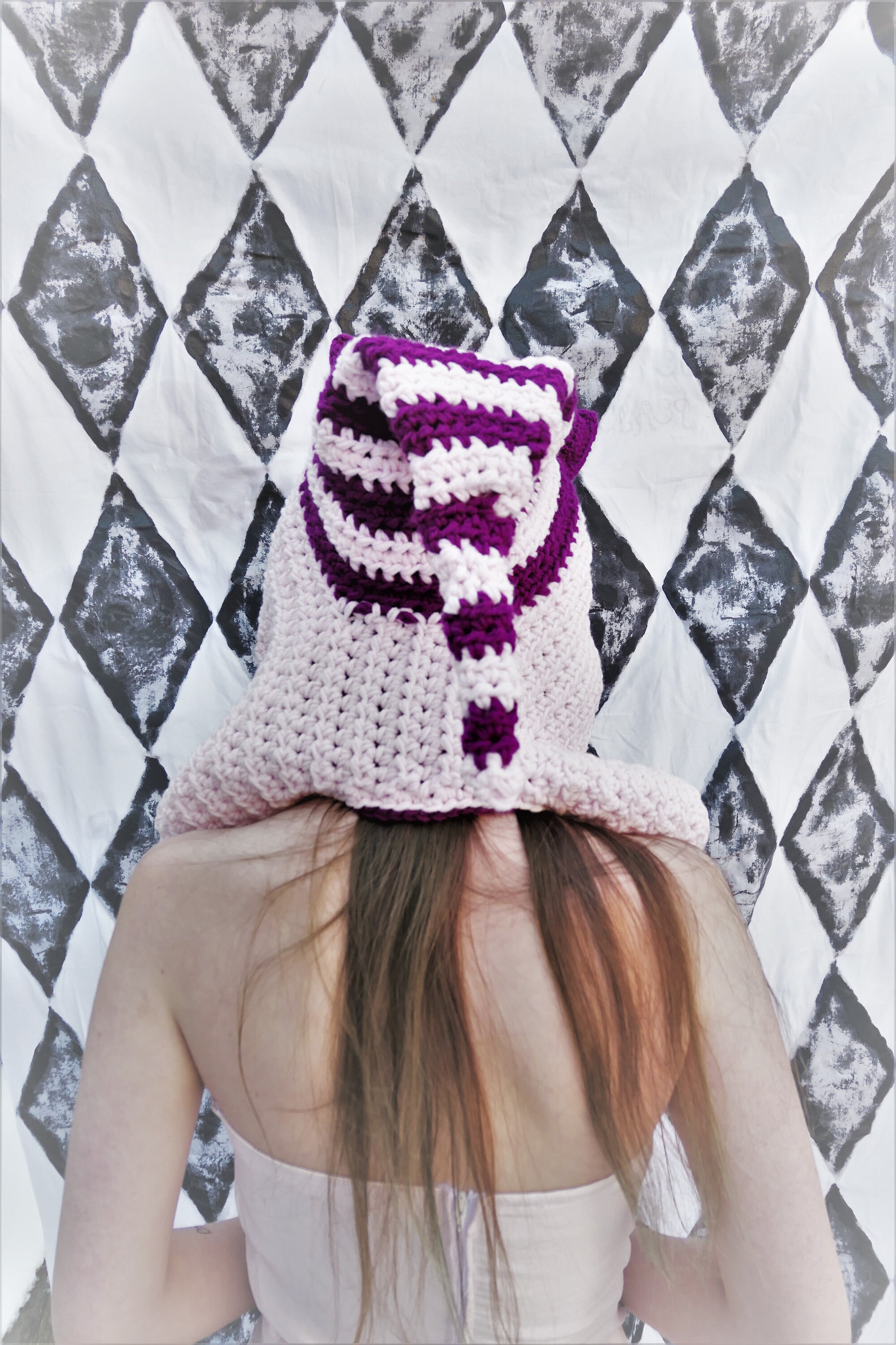 Cheshire Cat Crocheted Hood hat Alice in Wonderland | Etsy