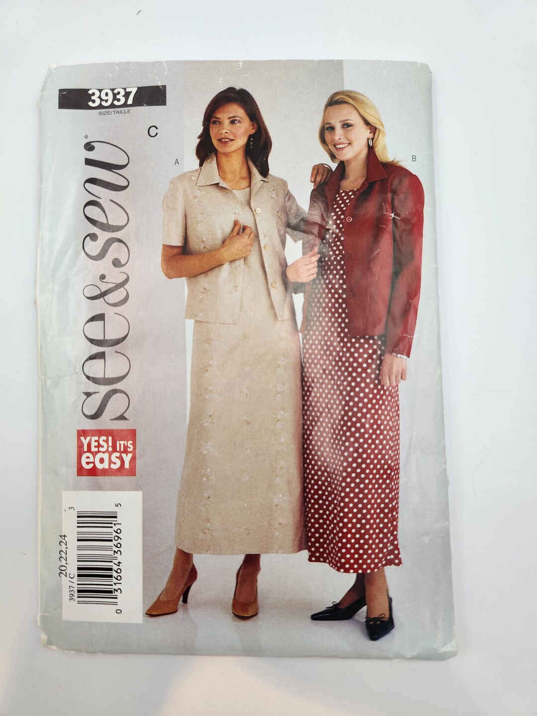 Butterick See and Sew Pattern 3937 for Misses Jacket and Skirt Uncut ...