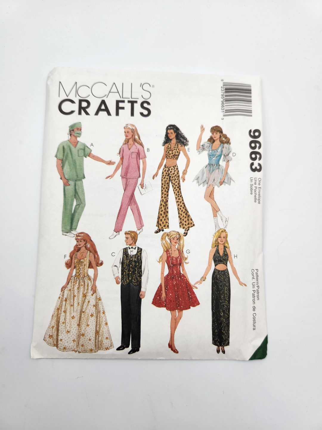 Mccall's Craft Sewing Pattern 9663 Doll Cloths Sewing - Etsy