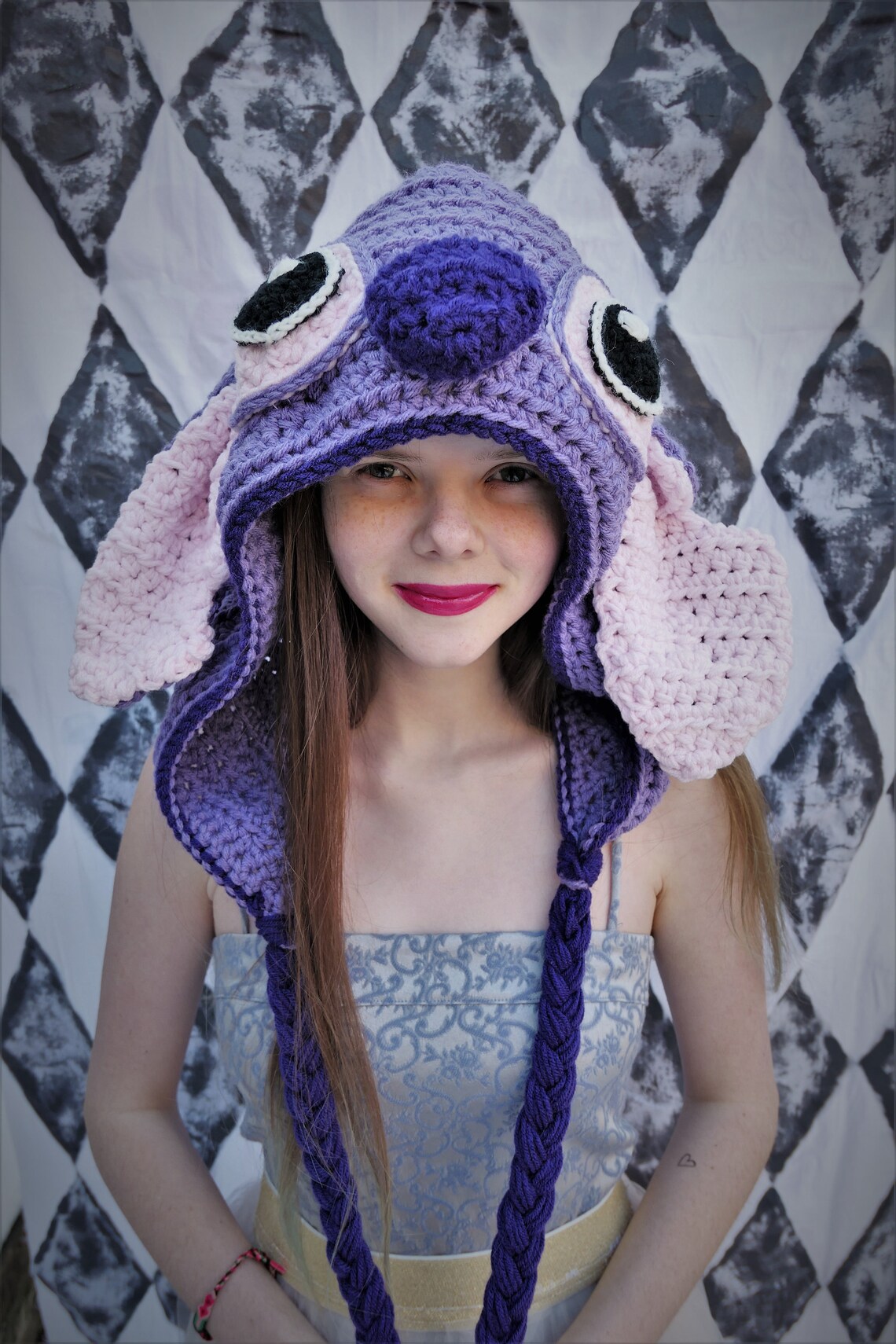 Twisted Bunny Crocheted Hood Cosplay Fandom Pink | Etsy