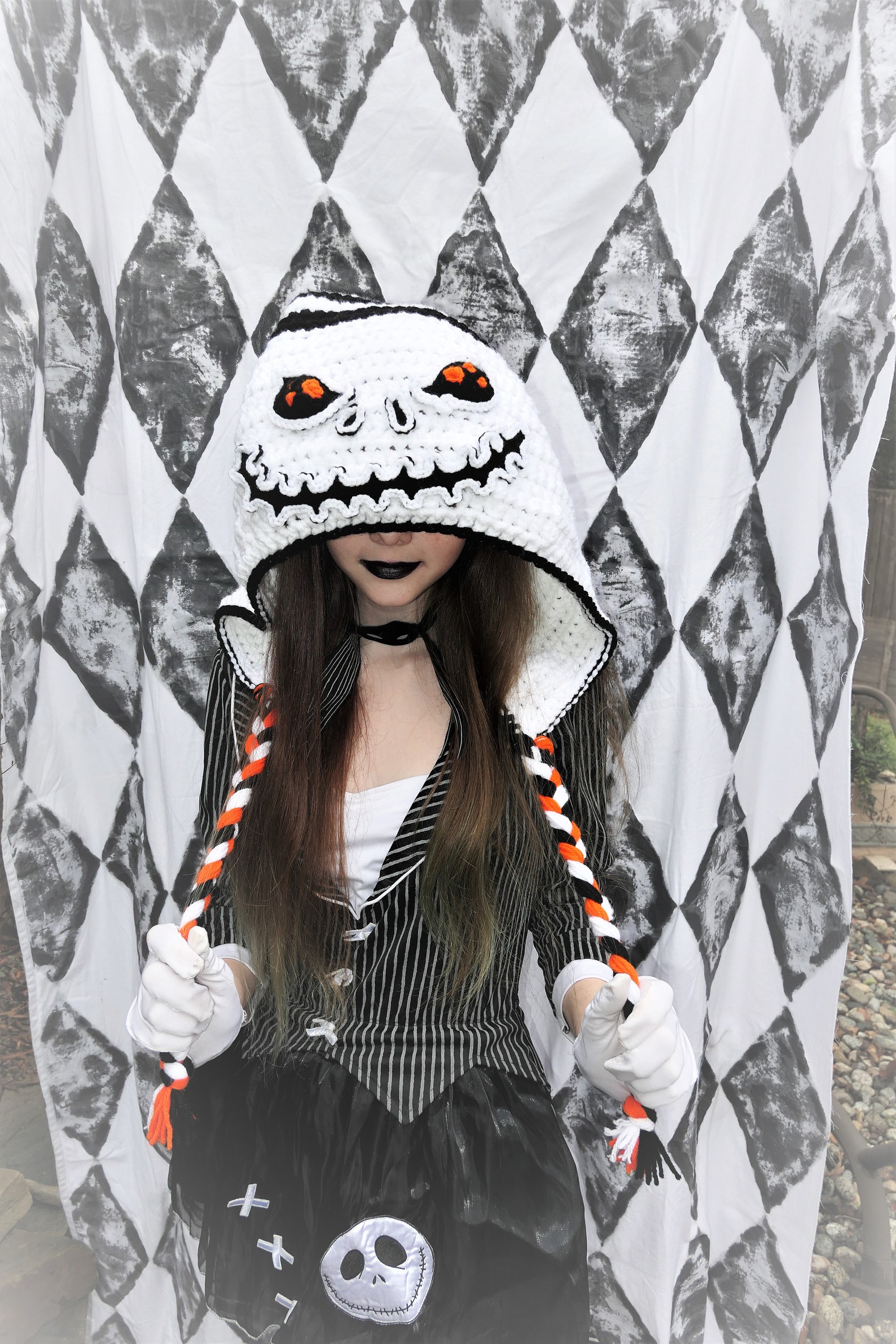 Skeleton Crochet Winter Hood/ Warm Hat Cosplay/ Costume/ | Etsy
