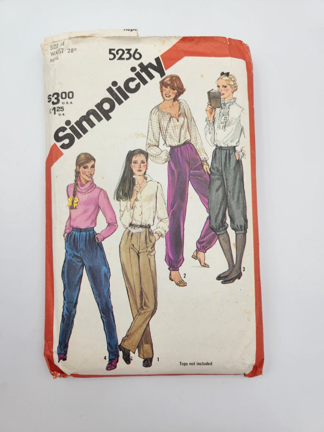 Simplicity 5236 Pants or Trouser Sewing Pattern Cut Sewing Pattern ...