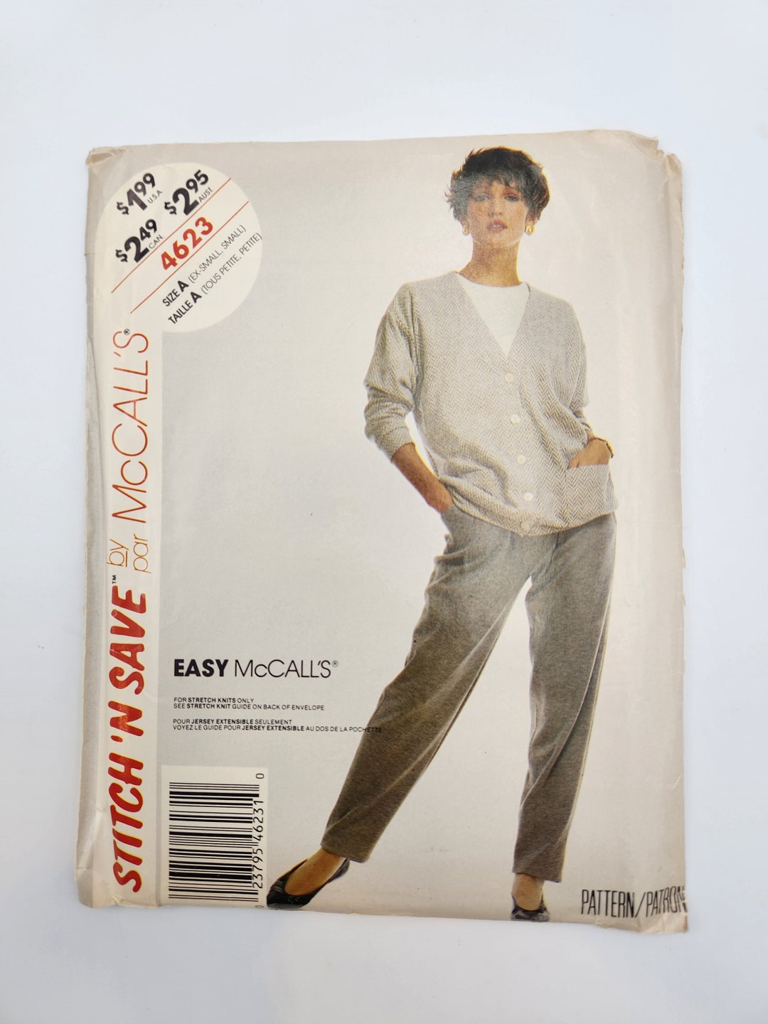 Mccall's Sewing Pattern 4623 Easy Stitch 'n Save Misses', Cardigan and ...