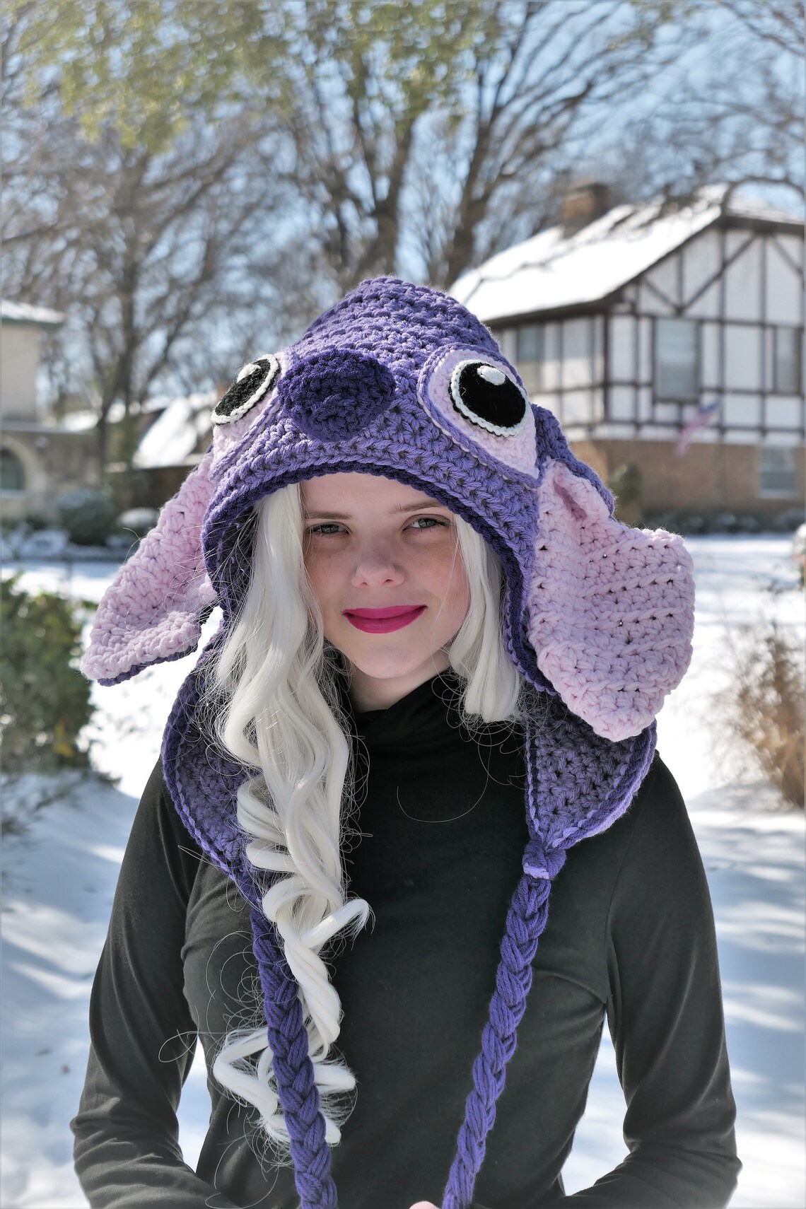 Twisted Bunny Crocheted Hood Cosplay Fandom Pink | Etsy