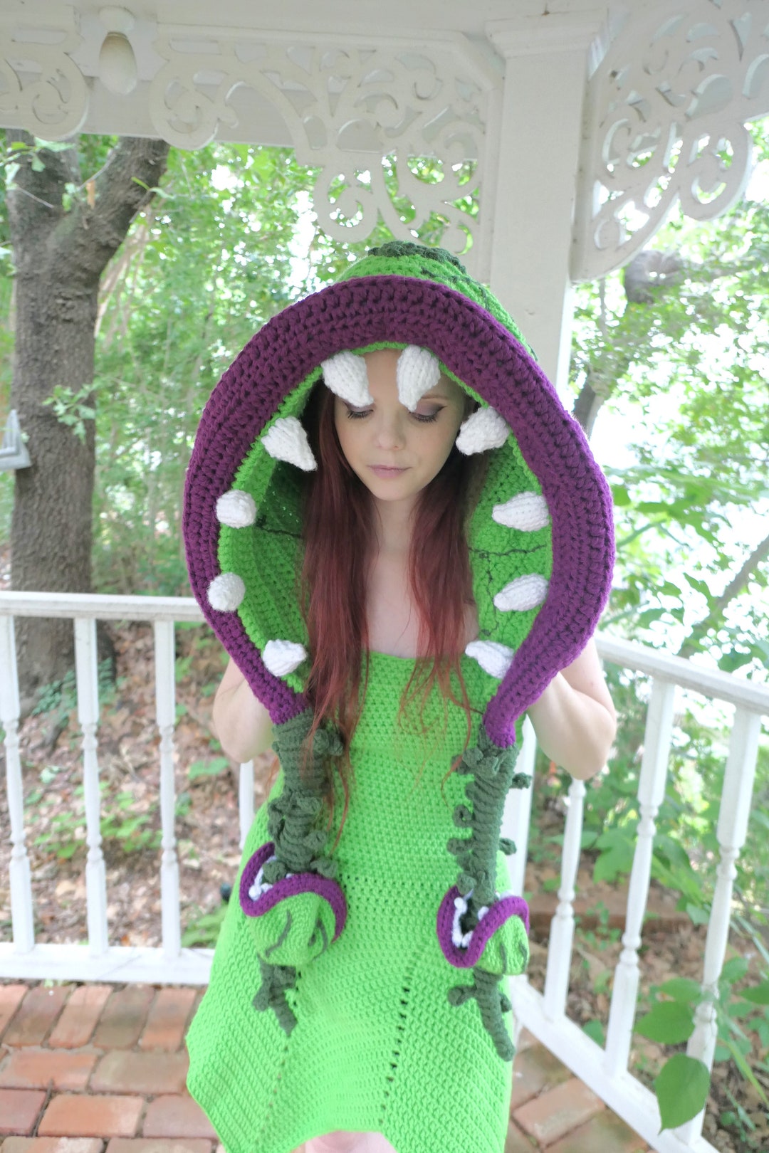 Carnivorous Plant Crochet Hood: Audrey 2 Costume Hat - Etsy