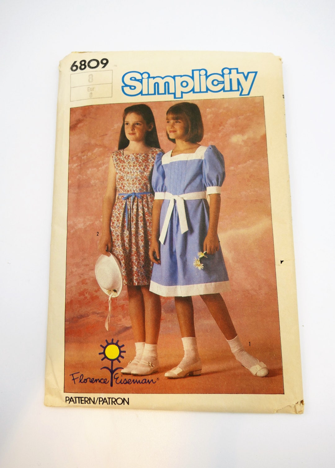 Vintage Girl's Dress Sewing Pattern: Simplicity 6809, Size 8 - Etsy