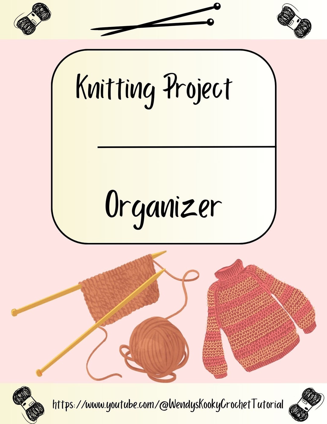 Knitting Project Organizer | Printable PDF to Organize Your Knitting ...