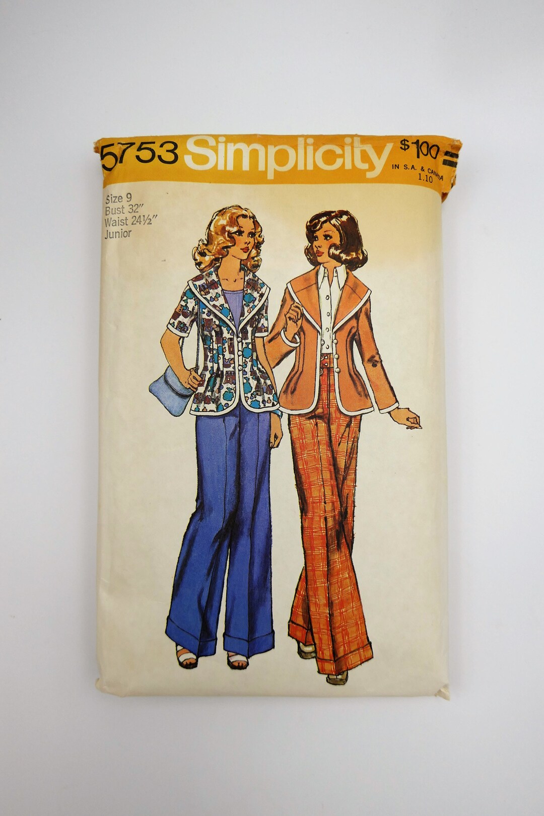 Vintage Jacket and Pants Sewing Pattern 5753 Simplicity | 1973 Sewing ...