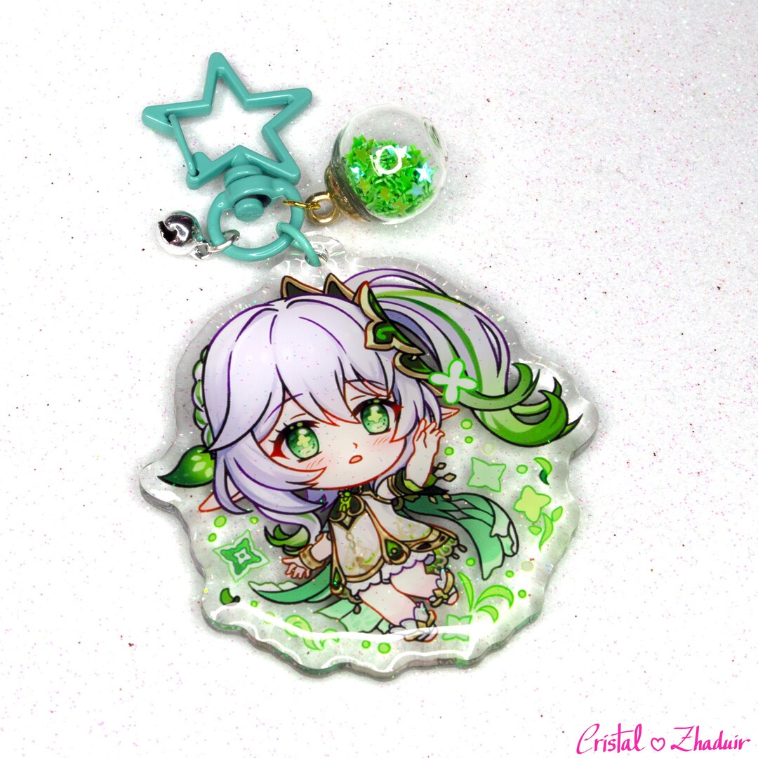 Genshin Impact Nahida - Epoxy Glitter Acrylic Keychain . - Etsy