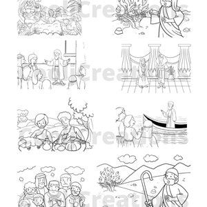 Biblical Clipart, Bible Scene Images, Bible Collage, Black & White ...