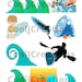 Surfs up Clip Art, Surfing Images, Surf Icons for Scrapbooking ...