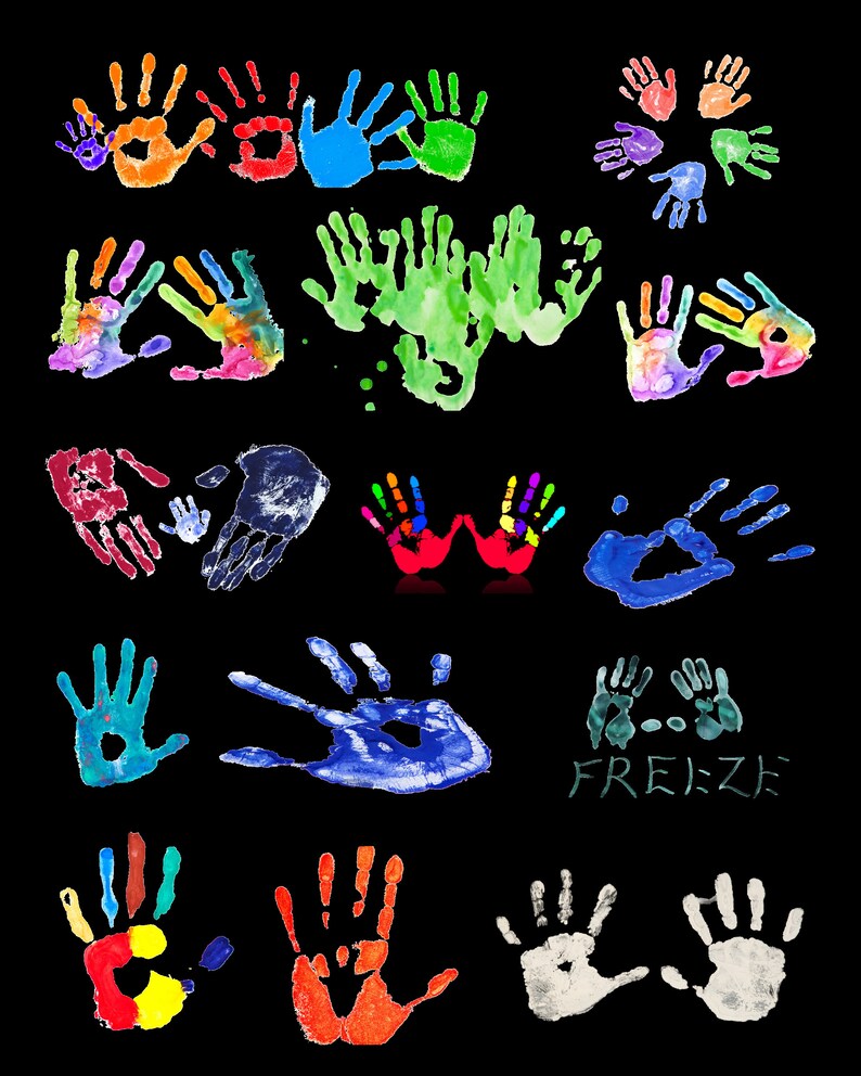 Handprints Clip Art, Handprint Digital Images, Hand Icons for ...
