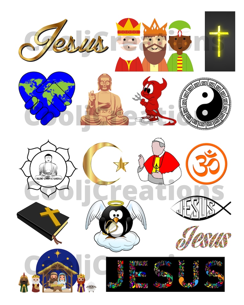 Religious Clip Art, Religious Images, Religious Icons for Scrapbooking ...
