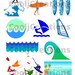 Surfs up Clip Art, Surfing Images, Surf Icons for Scrapbooking ...