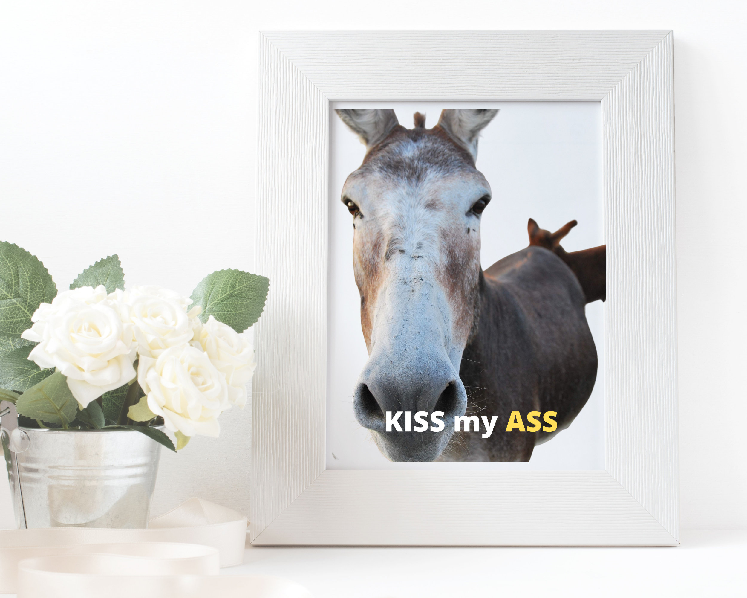 Humorous Poster KISS My ASS Poster Kiss My Ass Image Poster - Etsy