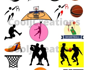 BASKETBALL SPORTS Team Clipart vector Clip Art - Etsy