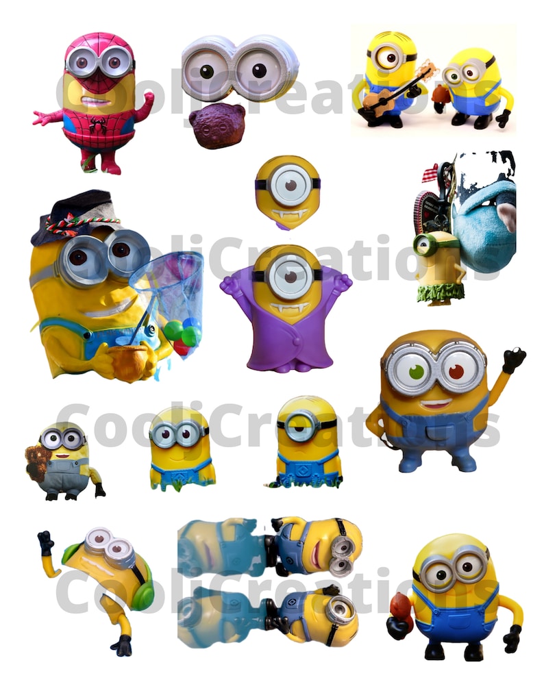 Minions Clip Art, Minions Digital Images for Scrapbooking and Craft ...