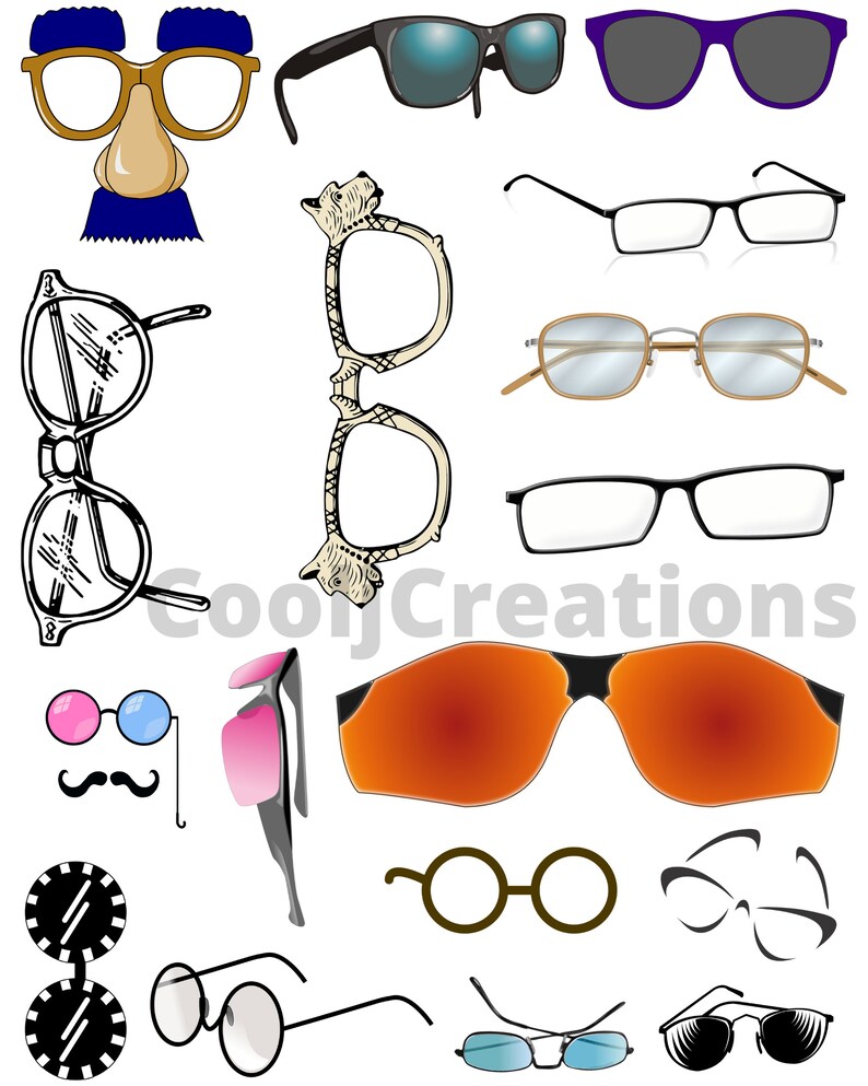 Sunglasses Clip Art, Sunglasses Images, Sunnies Icons for Scrapbooking ...