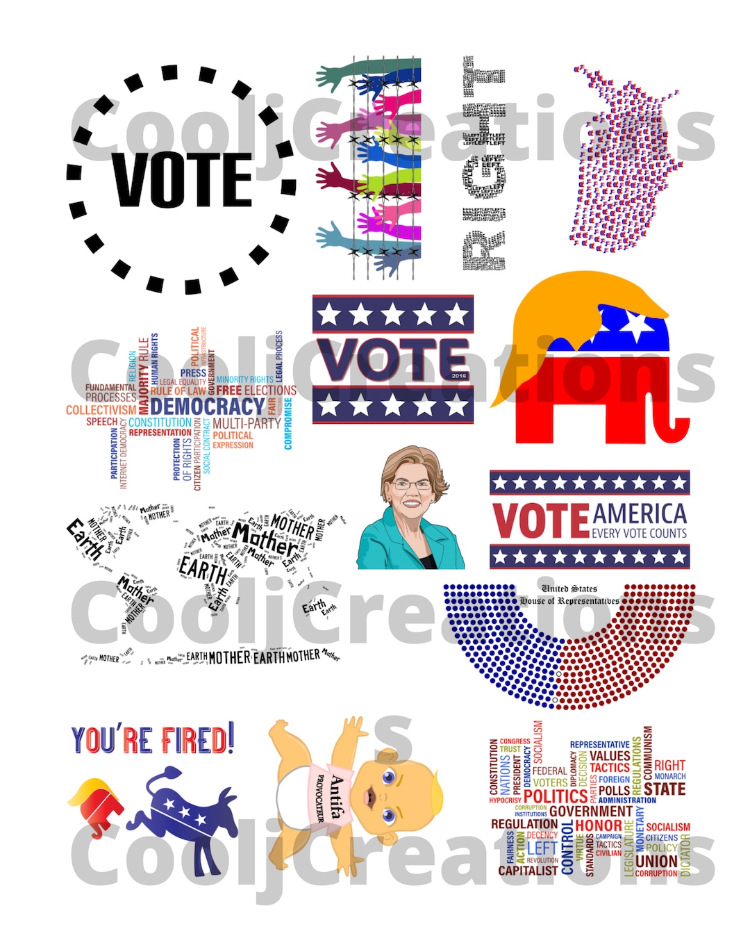Political Clip Art, Politics Images, Political Icons, Political Digital ...