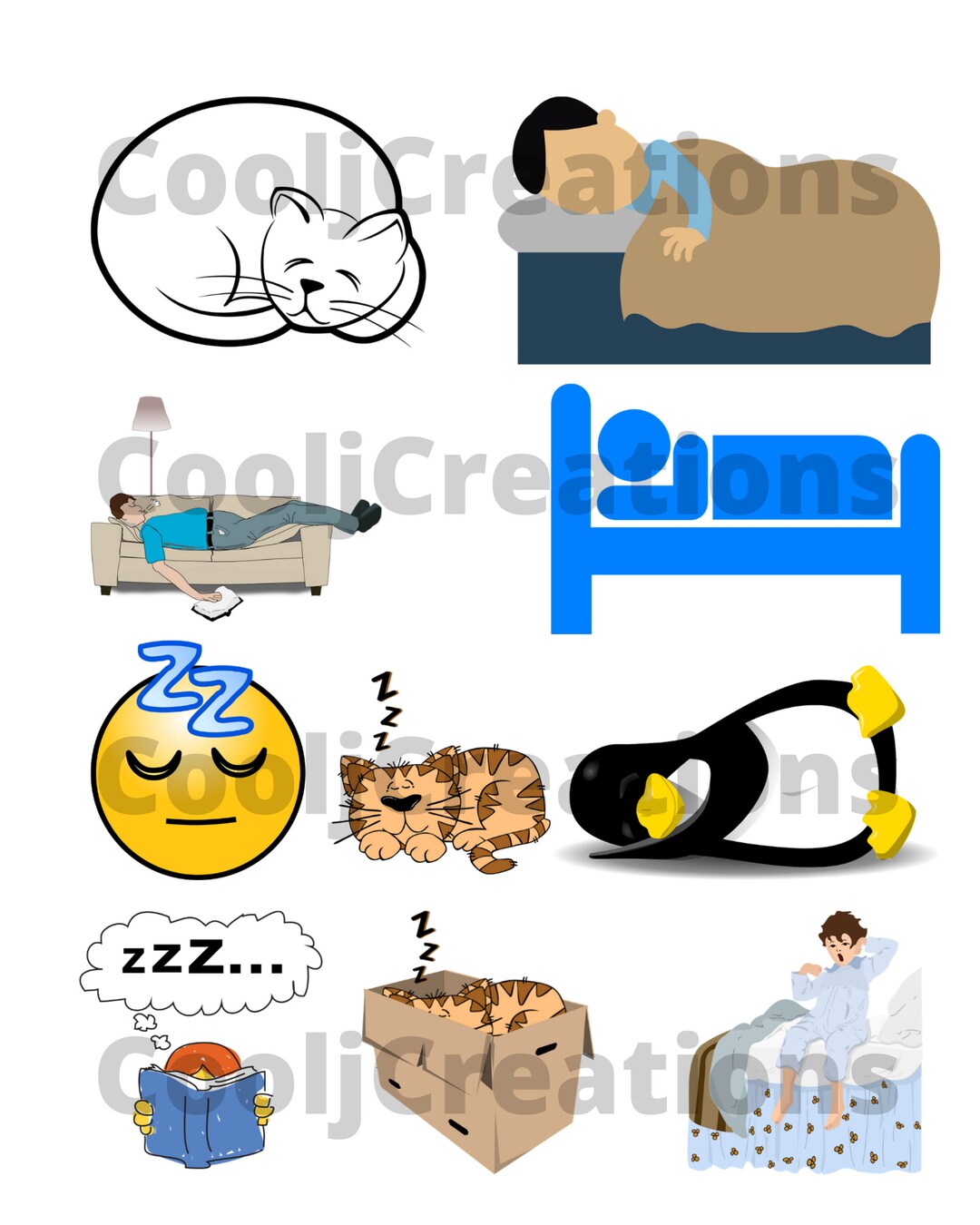 Sleeping Clipart, Sleepy Images, Sleeping Pictures, Sleeping Collages ...
