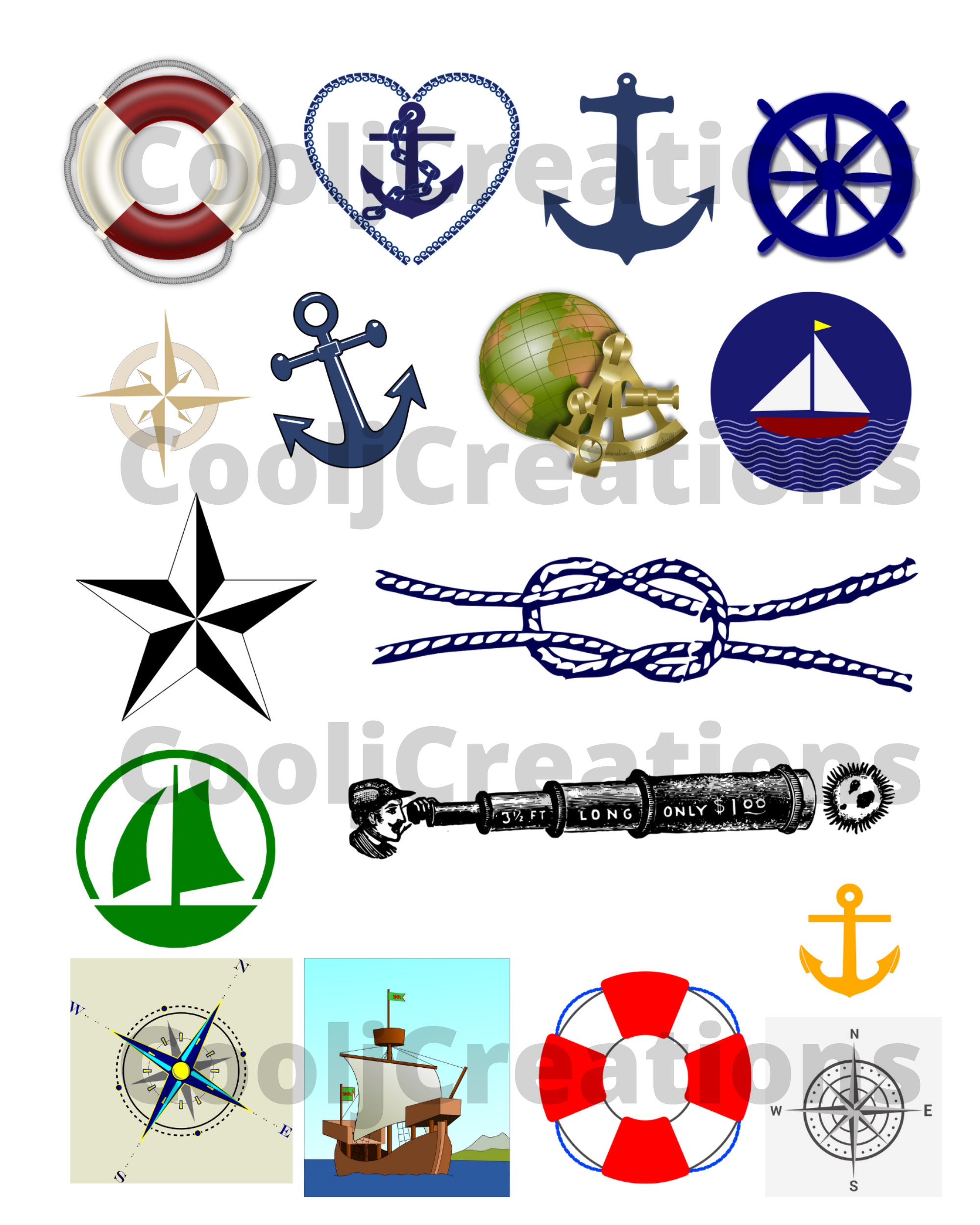 Navy Clipart, Nautical Images, Navy Icons, Nautical Pictures for ...