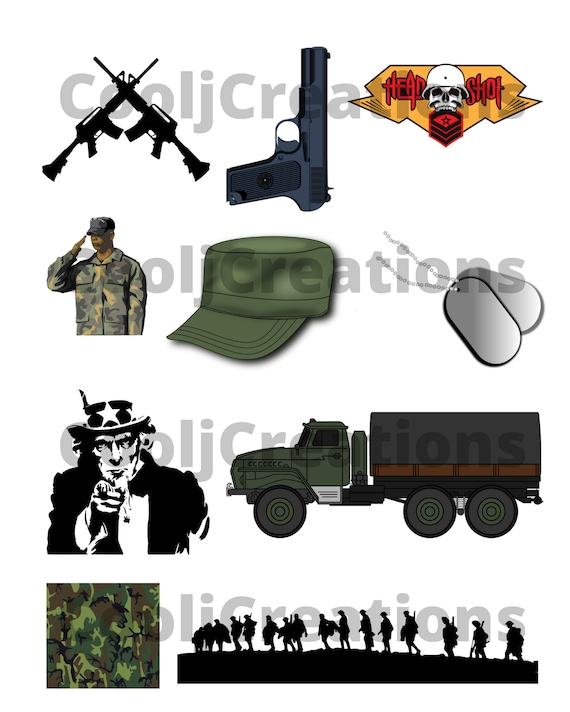 Army Clipart Army Images Military Pictures Army Collage for - Etsy