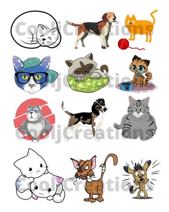 Pets Clipart Pet Icons Pet Images for Scrapbooking | Etsy