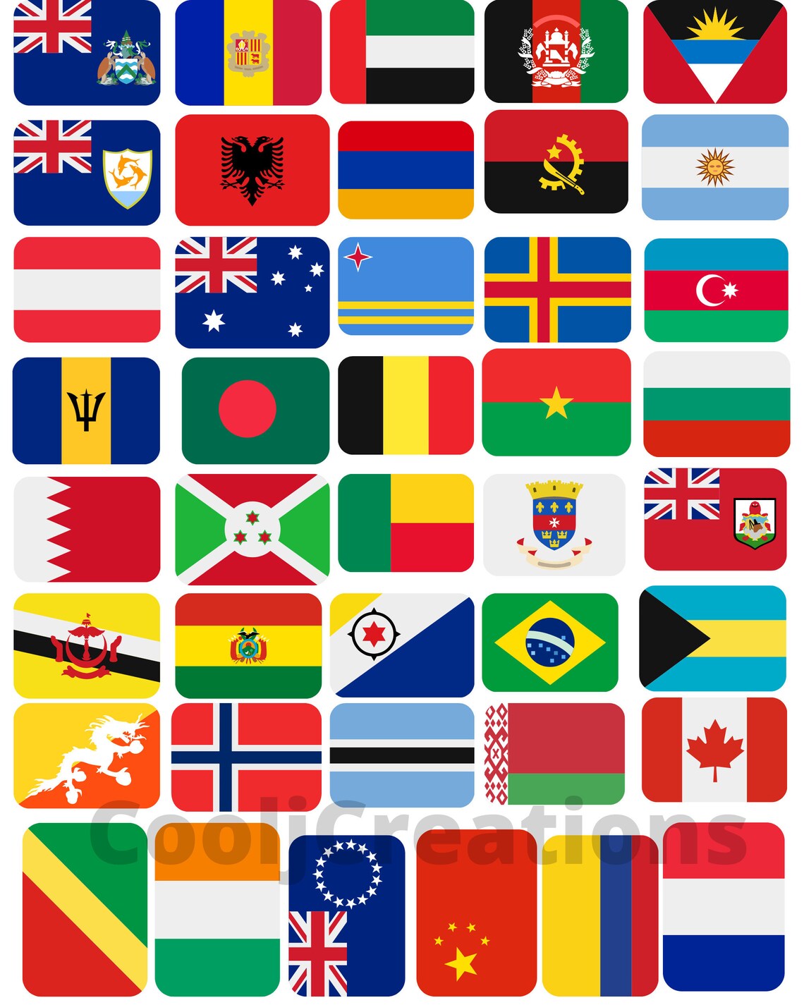 Flags Clip Art, Country Flag Images, Flag Icons for Scrapbooking and ...