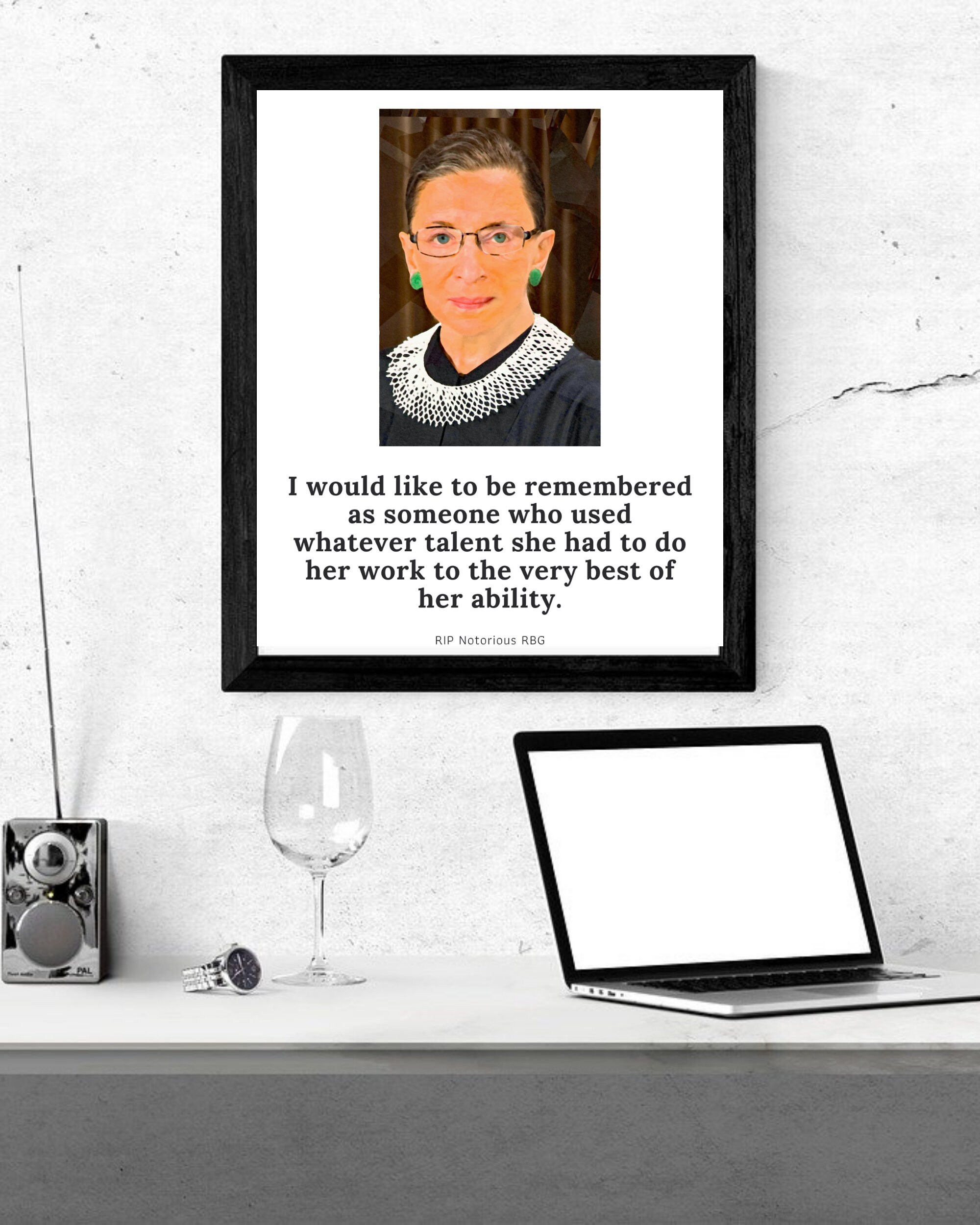 Ruth Bader Ginsburg Wall Art, Notorious RBG Quote, Printable Wall Art ...