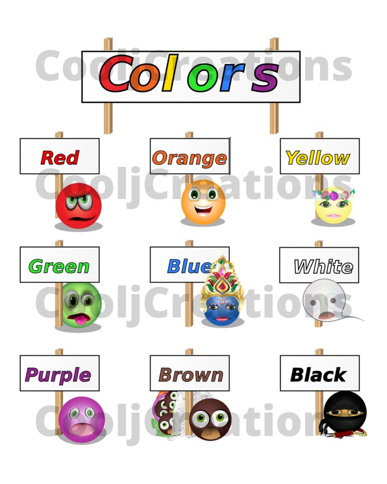 Color Chart Clipart, Color Chart Images for Scrapbooking, Craft ...