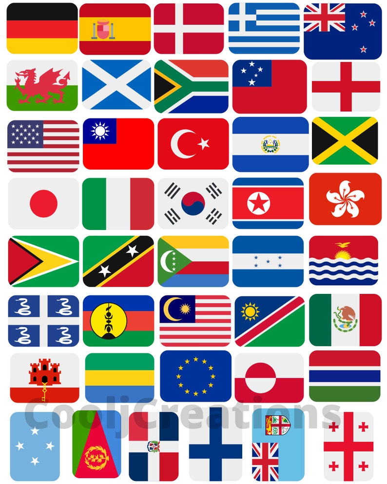 Flags Clip Art, Country Flag Images, Flag Icons for Scrapbooking and ...