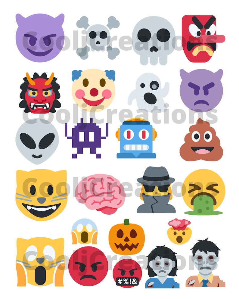 Halloween Emojis, Emoji Clip Art, Scary Emojis, Funny Emojis, Emoji ...