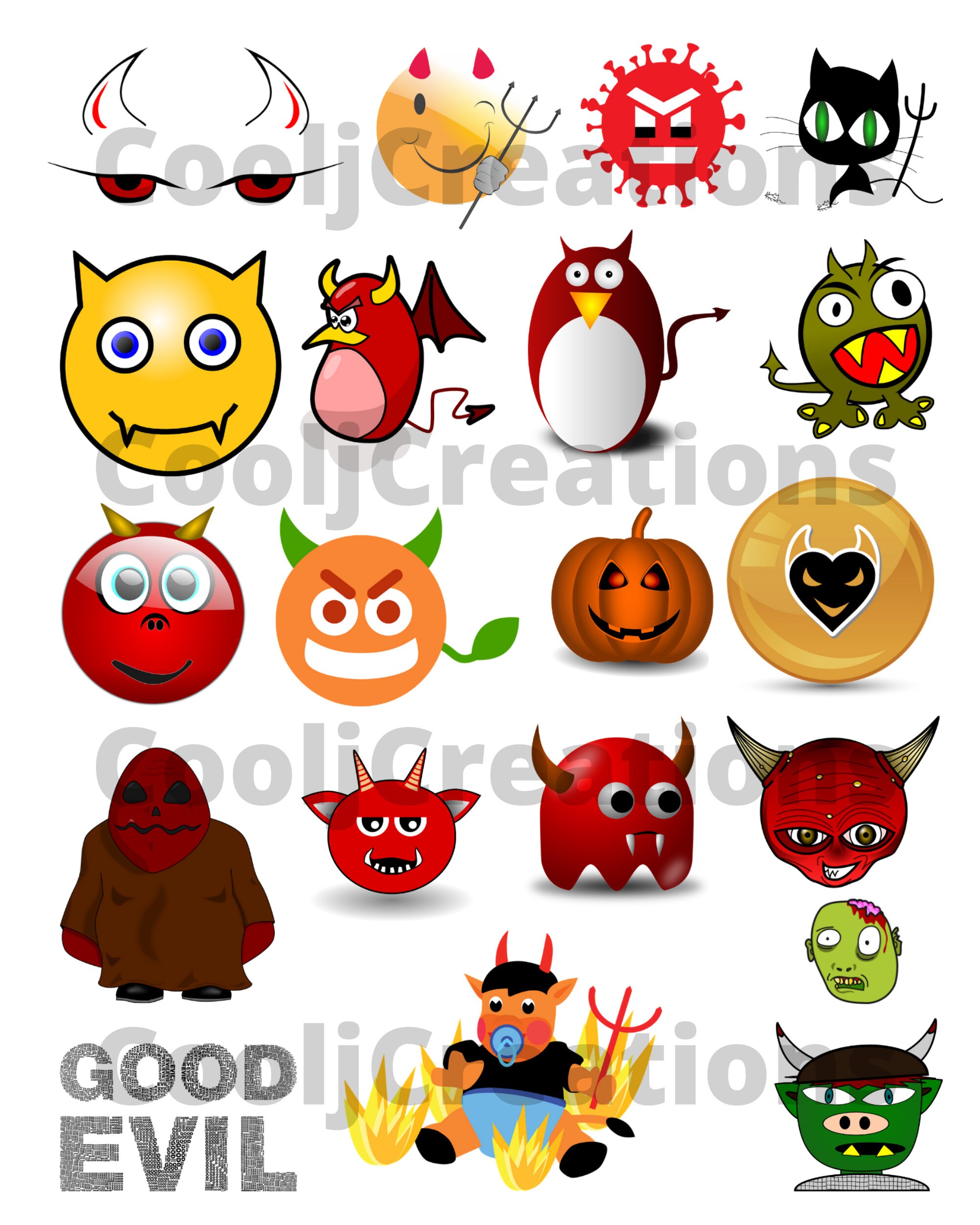Devils Clip Art, Devil Emojis, Devil Images, Devil Icons for ...