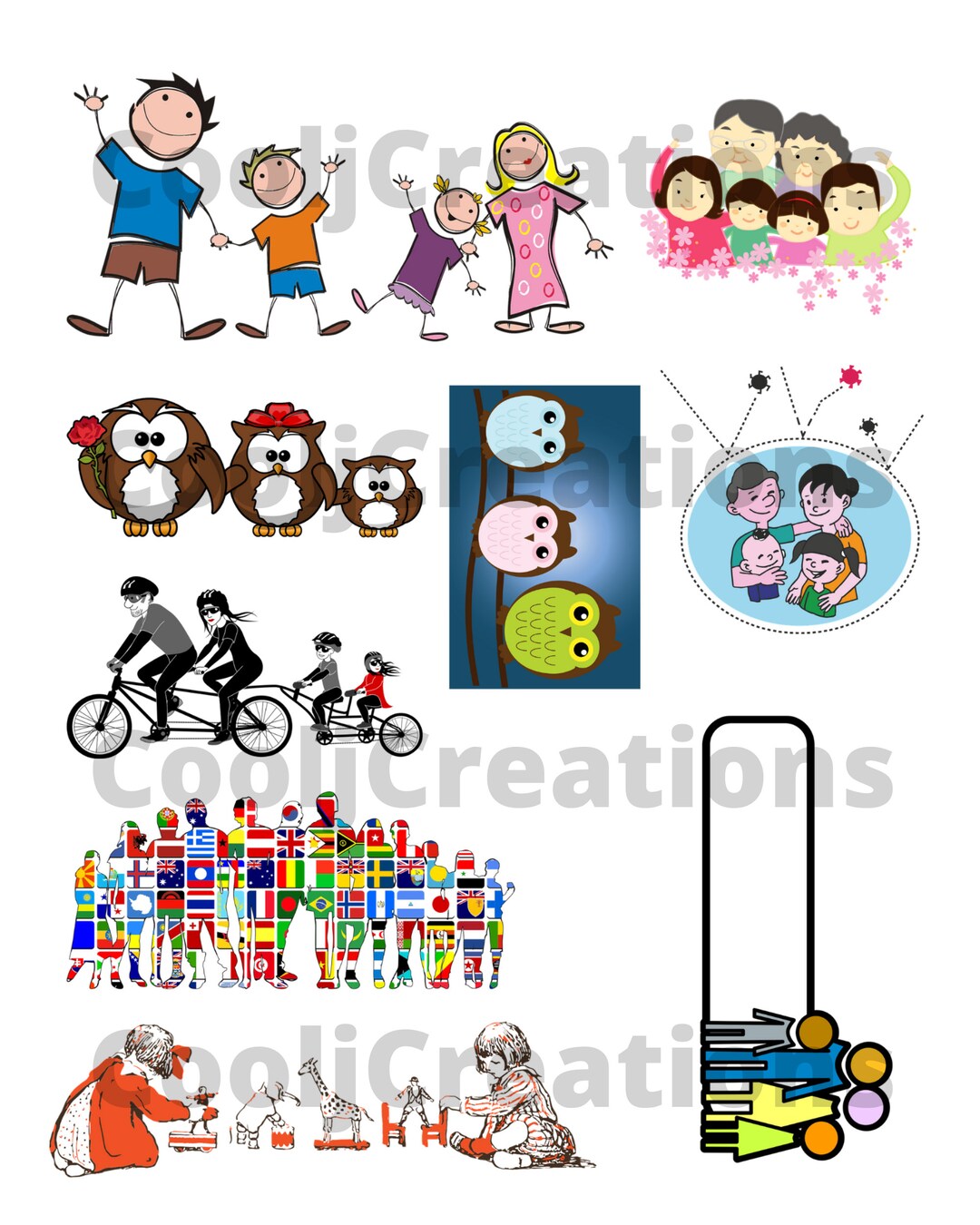 Family Clip Art, Family Images, Family Icons for Scrapbooking ...