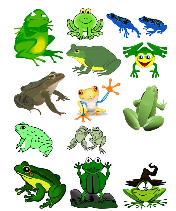 Frogs Clipart Scrapbooking Frogs Frogs for Arts and Crafts | Etsy