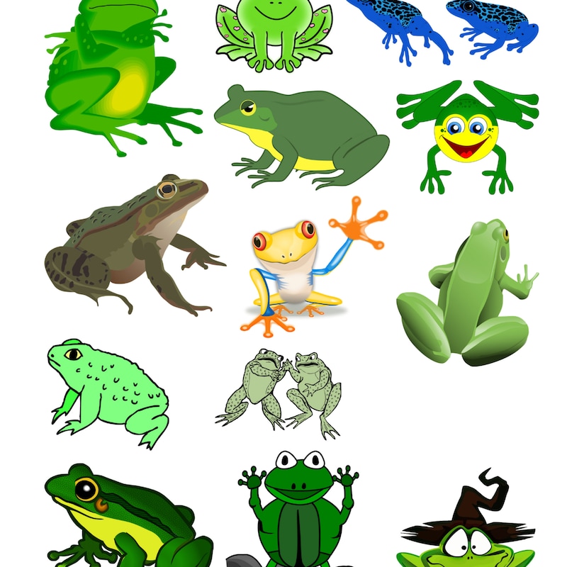 Frog Clipart - Etsy